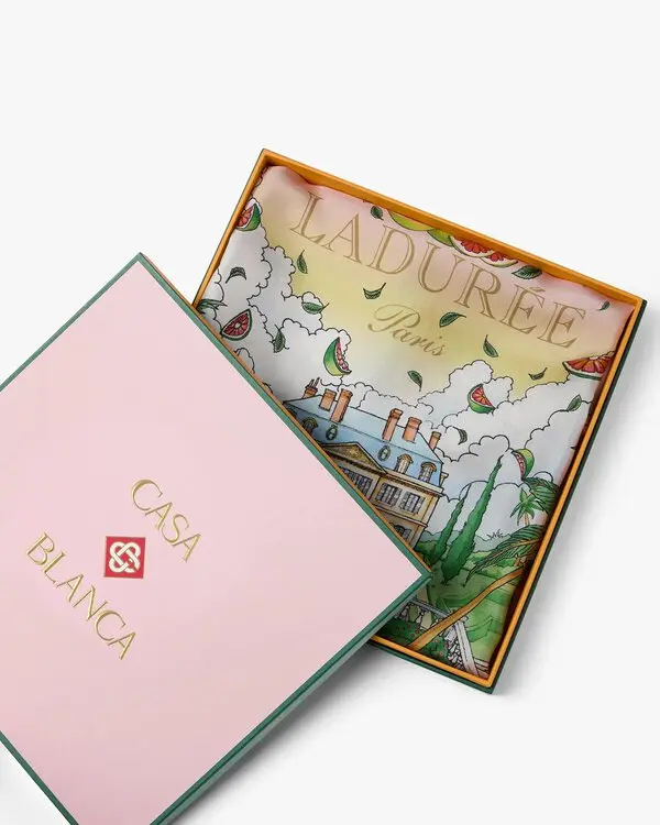 Casablanca Multicolour Laduree X Medium Silk Scarf By