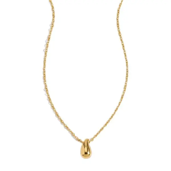 ELK & BLOOM 14k Dainty Teardrop Pendant Necklace - Gold