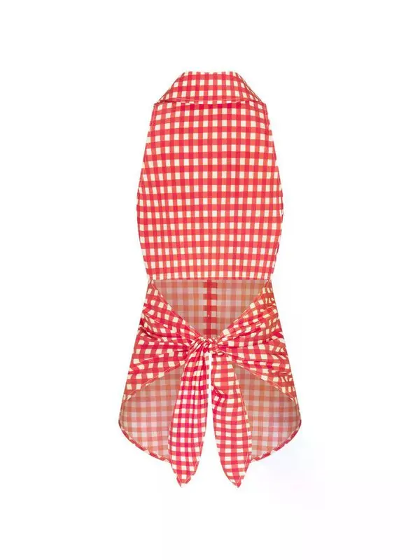 SIMONMILLER Loch Gingham Check Sleeveless Top