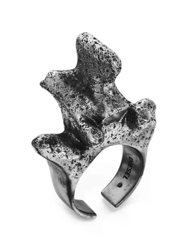 DIESEL® Silver-tone Center Focal Ring - Grey