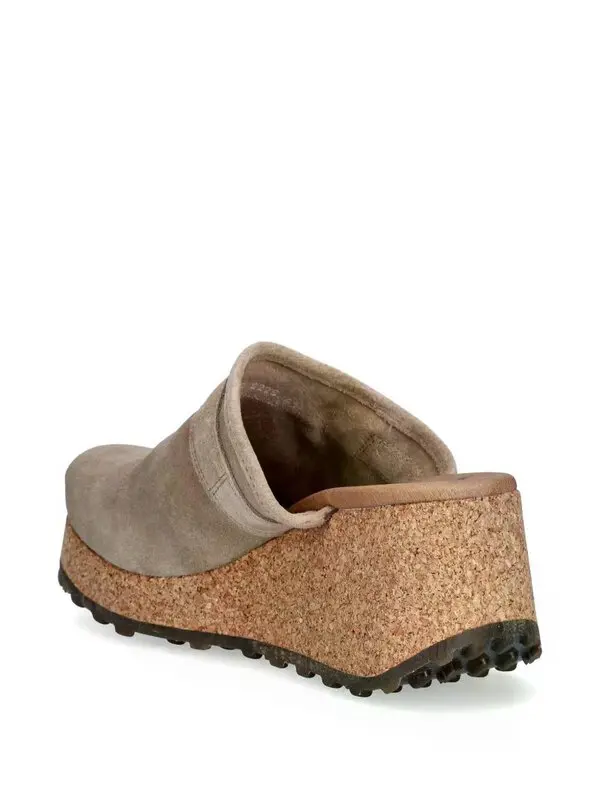 Fly London Buckle-detail Cork-wedge Clogs