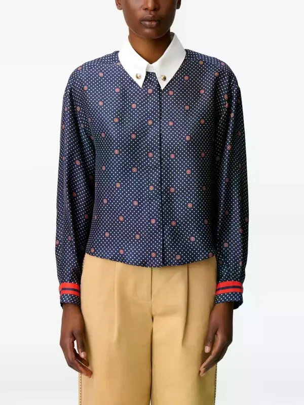Claudie Pierlot Printed Silk Shirt