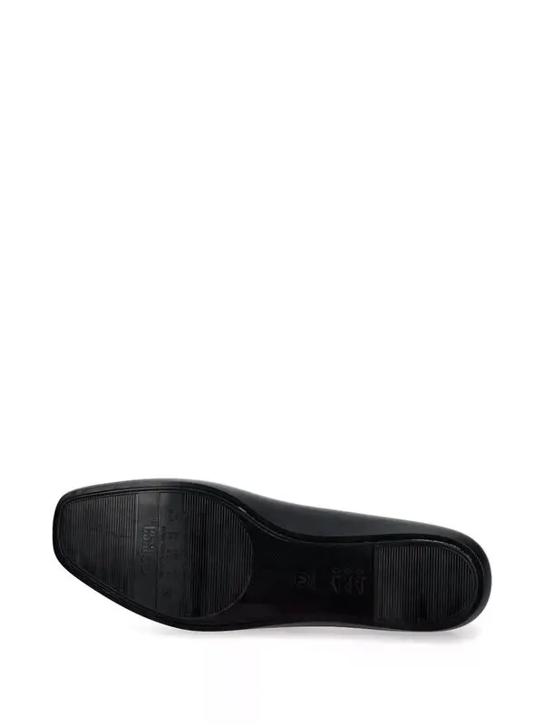 Melissa Bow Detail Square Toe Ballet Flats - Black