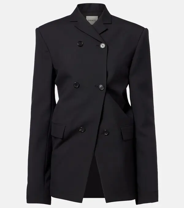 Khaite Rolo Wool And Silk Cady Blazer - Black