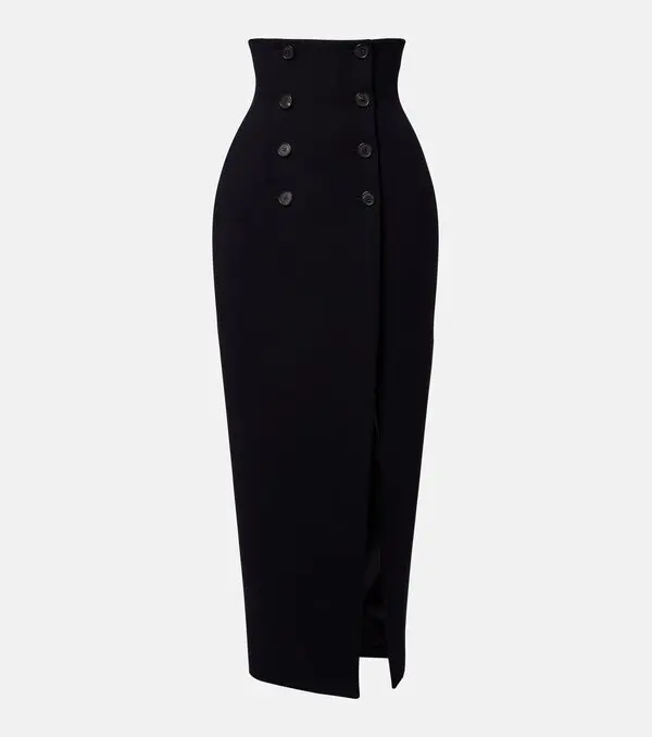 Khaite Luiza Crêpe Maxi Skirt - Black
