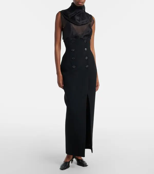 Khaite Luiza Crêpe Maxi Skirt