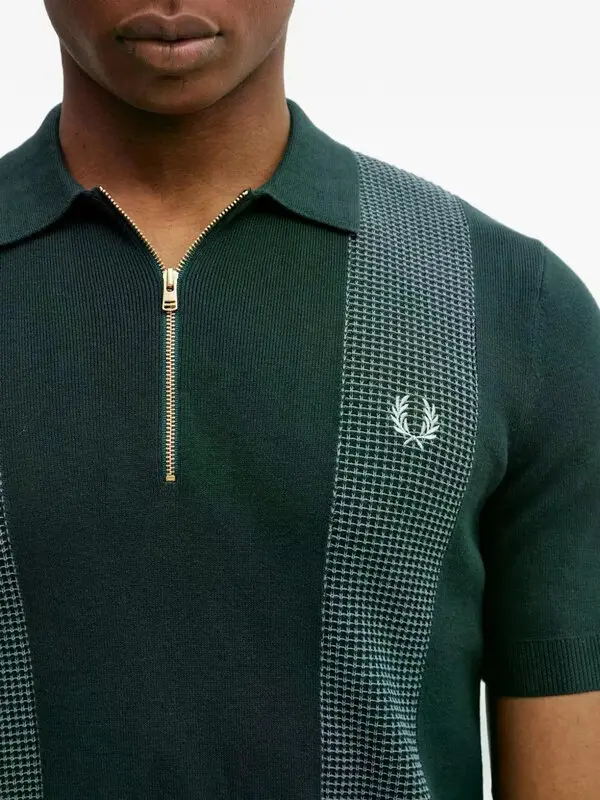 Fred Perry Half-zip Polo Shirt - Green
