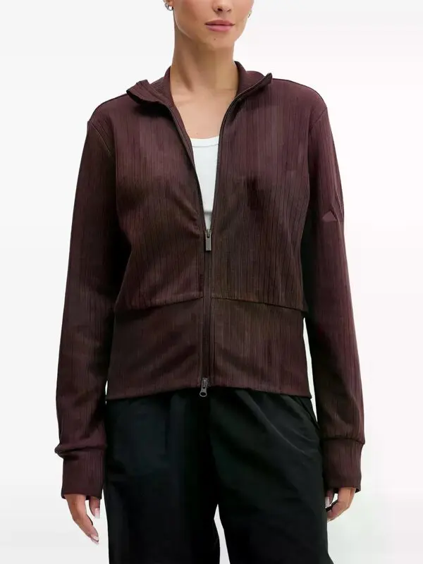 Adidas Ribbed-knit Zip-up Cardigan