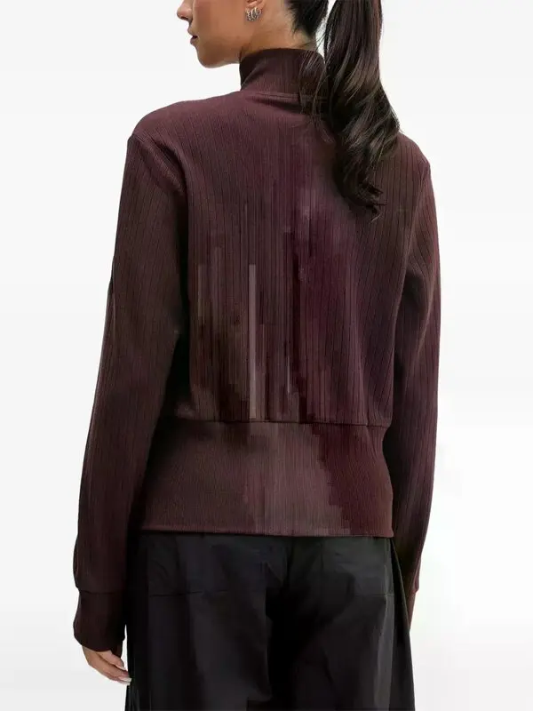 Adidas Ribbed-knit Zip-up Cardigan