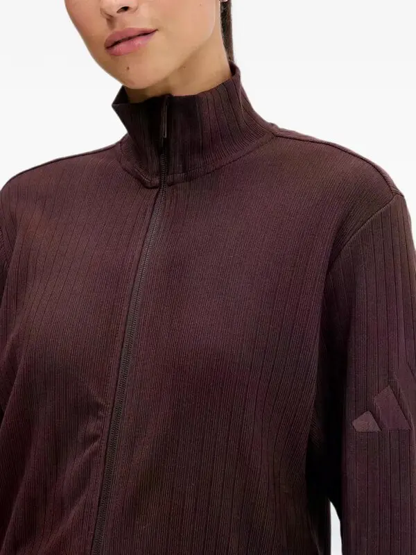Adidas Ribbed-knit Zip-up Cardigan
