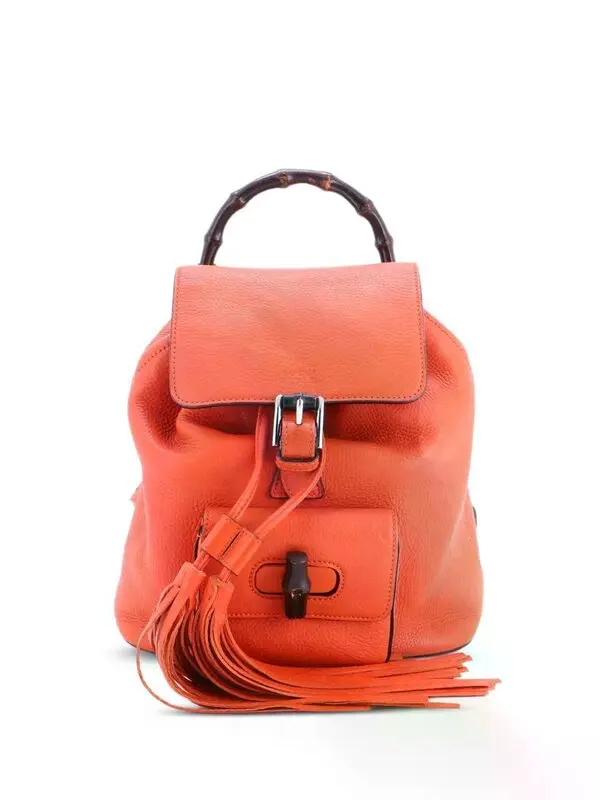 Gucci Bamboo Tassel Leather Mini Backpack