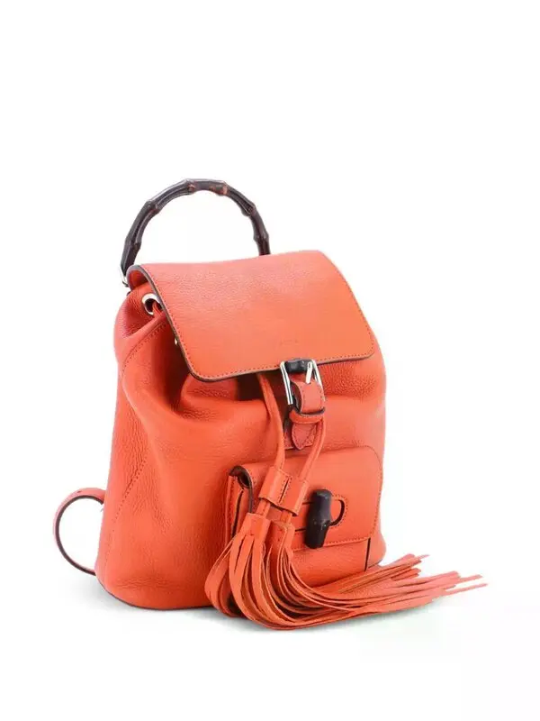 Gucci Bamboo Tassel Leather Mini Backpack