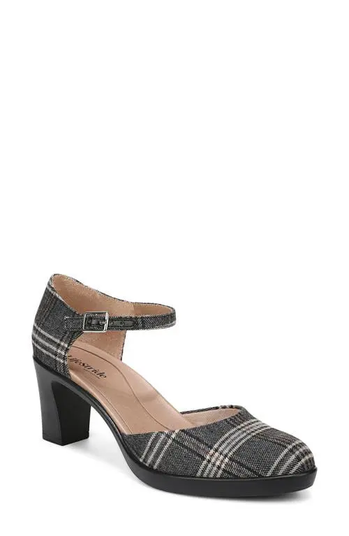 LIFESTRIDE Effortless Ankle Strap Platform Pump - Black Multi