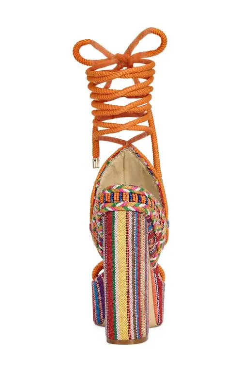 AZALEA WANG Kalina Platform Ankle Tie Sandal