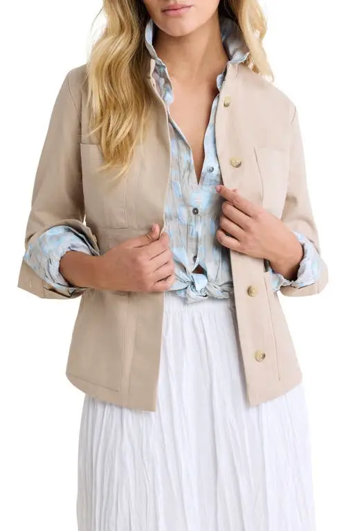 NZ BY NIC AND ZOE Twill Barn Jacket - White Pepper