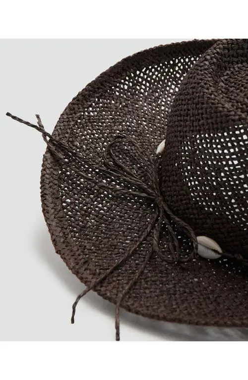 Mango Straw Hat With Shells