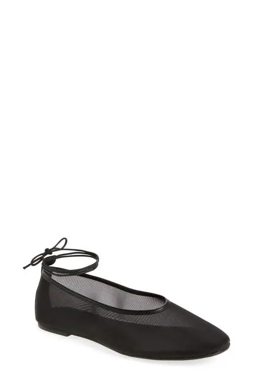 Freda Salvador Mesh Ballet Flat - Black Mesh