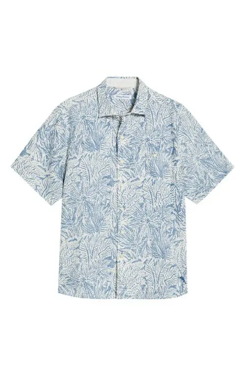 Tommy Bahama Antigo Vines Leaf Print Short Sleeve Linen Button-up Shirt