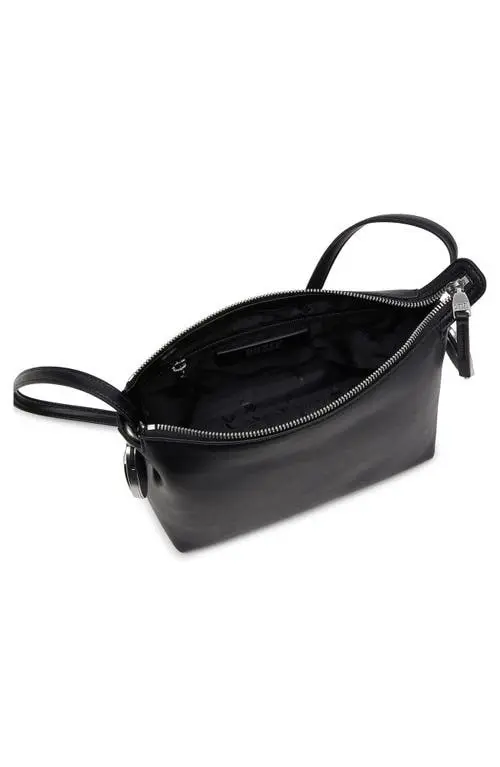 DIESEL® D-rop Leather Shoulder Bag - Black