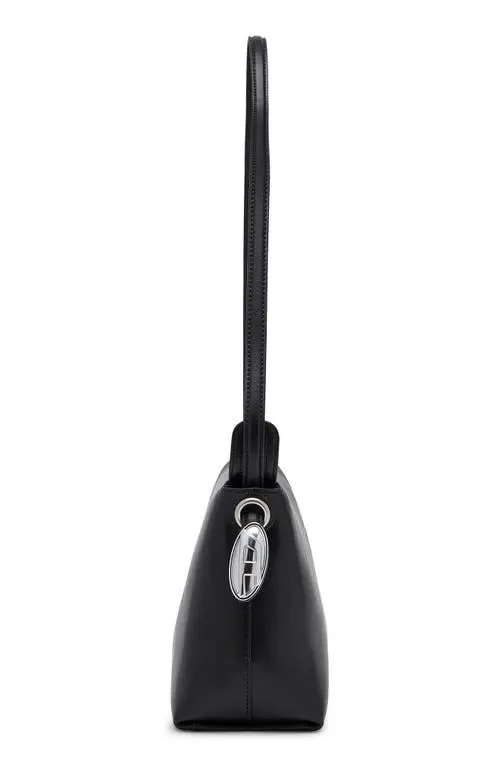 DIESEL® D-rop Leather Shoulder Bag - Black