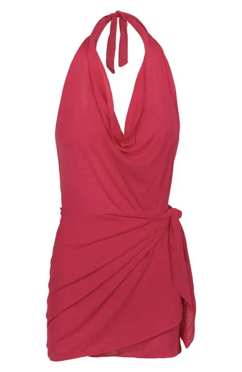 VIX PAULA HERMANNY Tilly Cover-up Halter Minidress