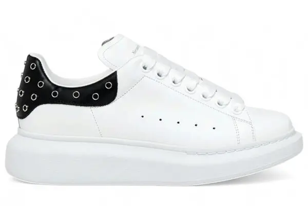 Alexander McQueen Oversized Silver Eyelets - White/black