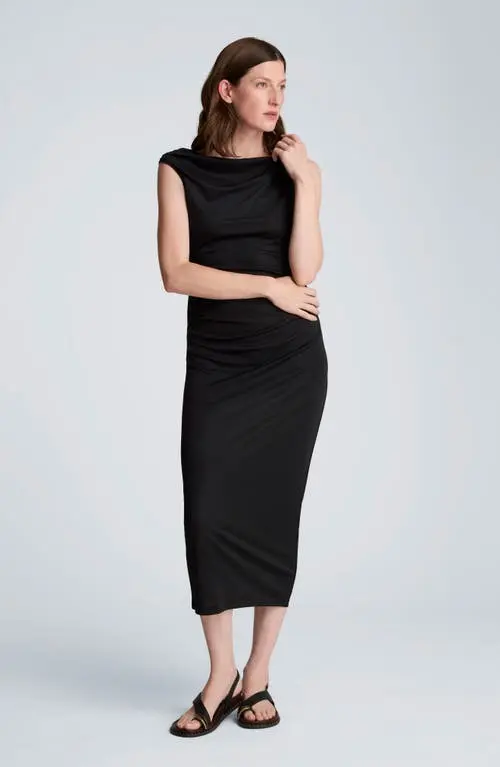 KENNETH COLE One-shoulder Ruched Maxi Dress