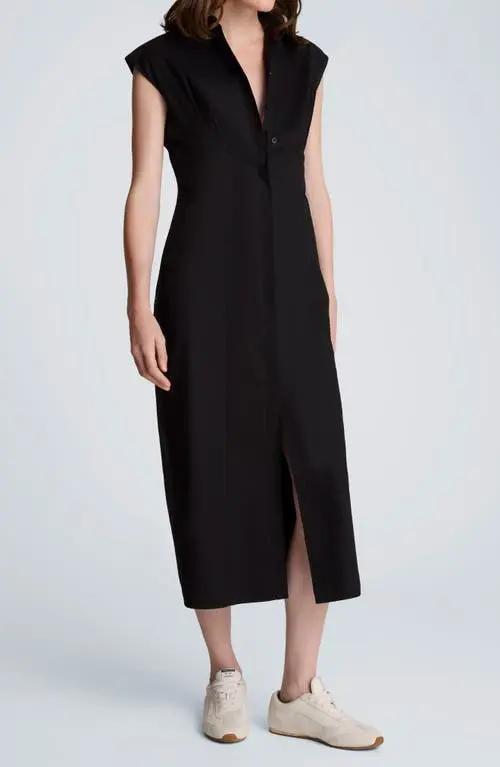 KENNETH COLE Pleated Maxi Shirtdress