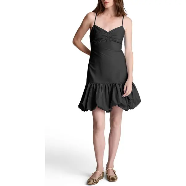 KENNETH COLE Sleeveless Bubble Flounce Minidress - Black