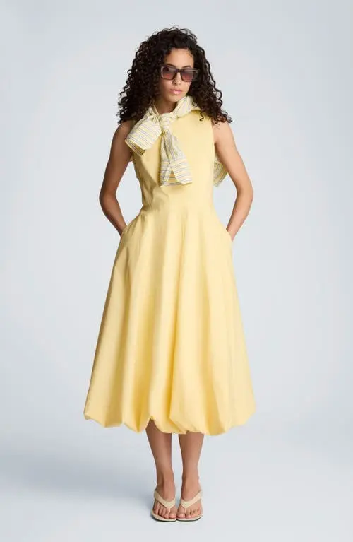 KENNETH COLE Sleeveless Bubble Hem Midi Dress