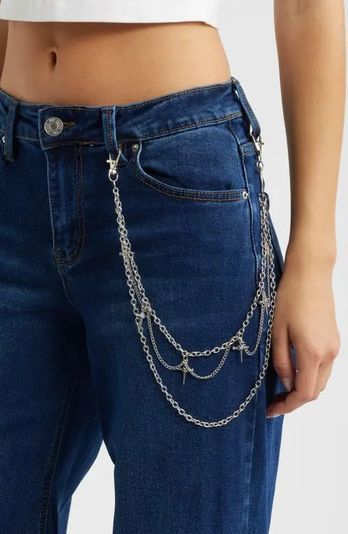 YMI Joey Baggy Wide Leg Jeans With Chain Accent