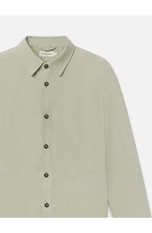FRAME Suede Button-up Shirt