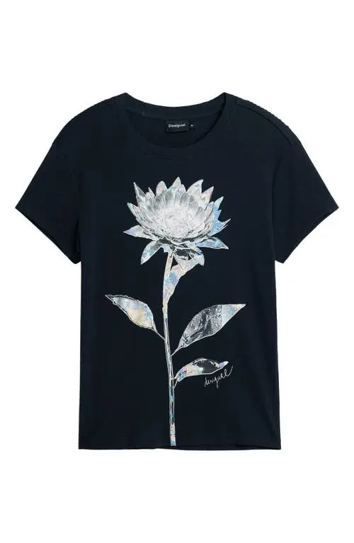 Desigual Flower Graphic T-shirt