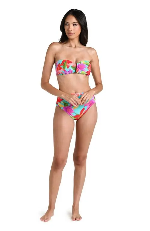 La Blanca Sunset Botanica Bandeau Bikini Top