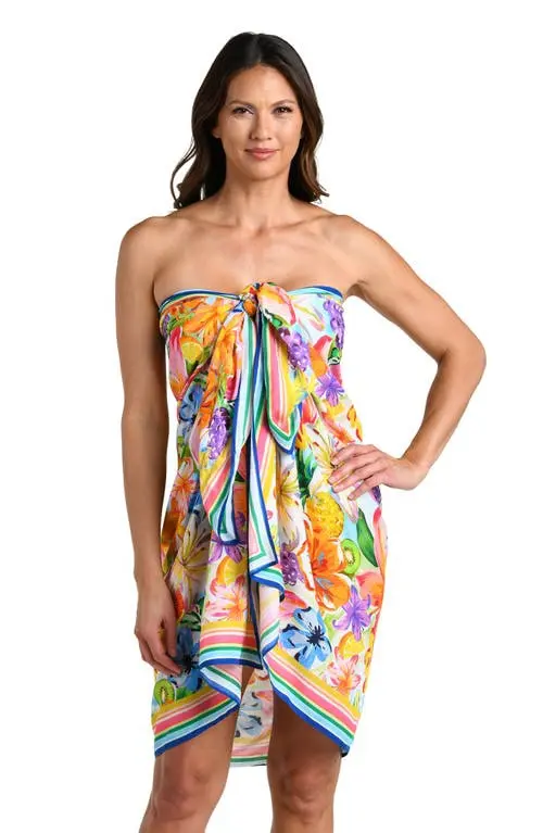 La Blanca Flora De Fruta Cover-up Sarong