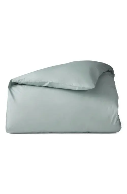 COYUCHI Refined Organic Cotton Percale Duvet Cover - Dew