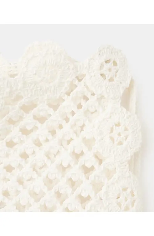 Mango Side Tie Crochet Cover-up Miniskirt