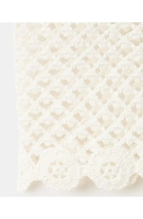 Mango Side Tie Crochet Cover-up Miniskirt