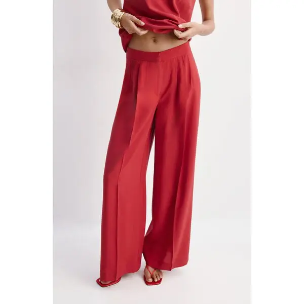 Mango Pleated Wide Leg Pants