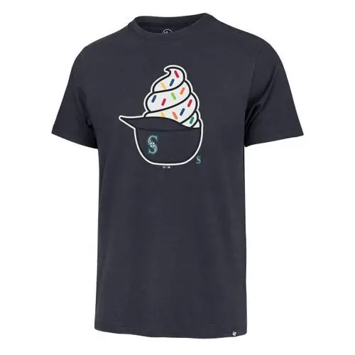 '47 Seattle Mariners Ice Cream Helmet Franklin T-shirt - Navy