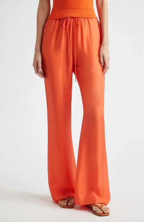 TOCCIN Nela Drawstring Flared Pants - Flame