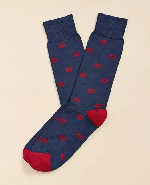 Brooks Brothers S Marilyn Monroe 100 Cotton-blend Socks - Navy
