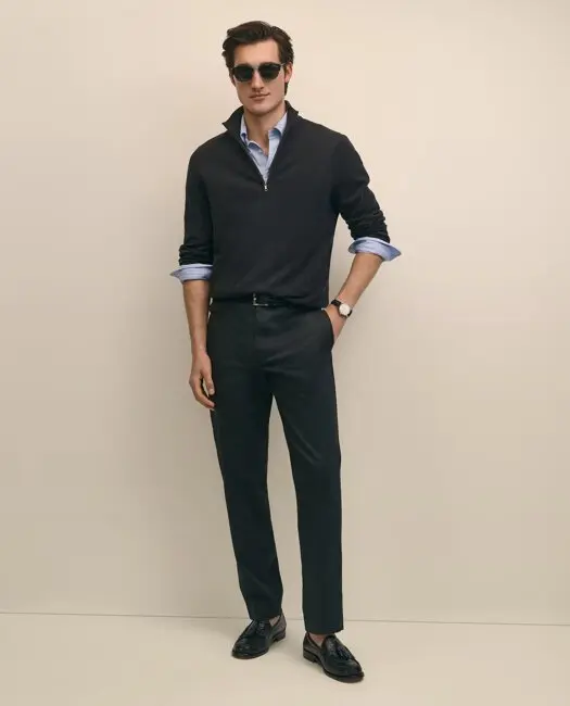 Brooks Brothers Regular Fit Cotton Advantage Chino Pants - Black
