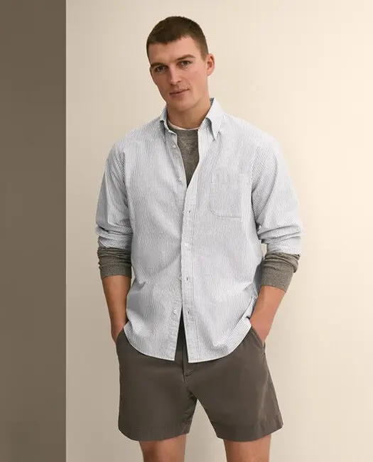 Brooks Brothers Friday Oxford Shirt, Candy Striped | | Small - Black