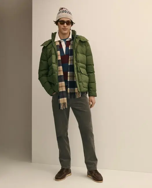 Brooks Brothers S Water-resistant Down Puffer Jacket - Green