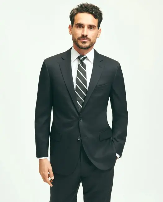 Brooks Brothers S Traditional Fit Wool 1818 Suit - Black