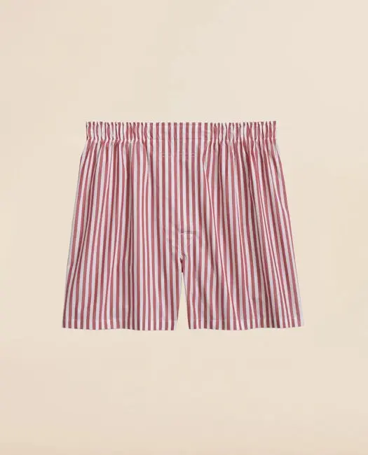 Brooks Brothers Cotton Broadcloth Butcher-stripe Boxers | | Small - Red
