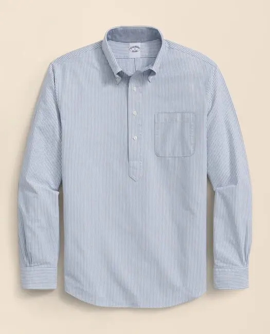 Brooks Brothers Friday Oxford Shirt, Striped Pop-over