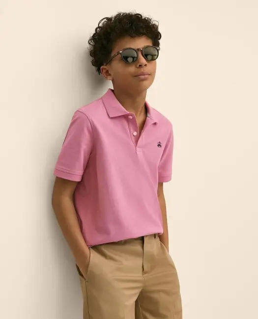 Brooks Brothers Short-sleeve Pique Polo - Medium Pink