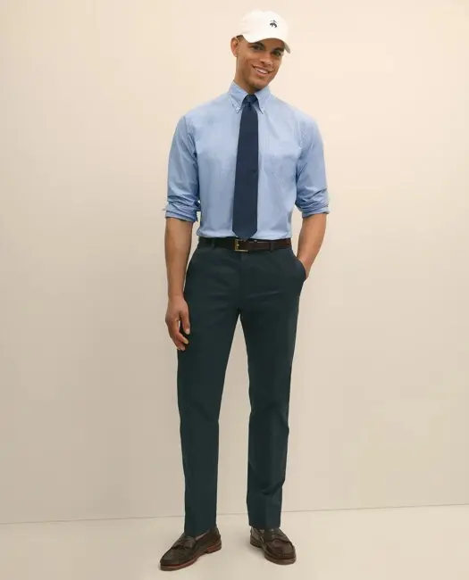 Brooks Brothers Slim Fit Cotton Advantage Chino Pants - Navy